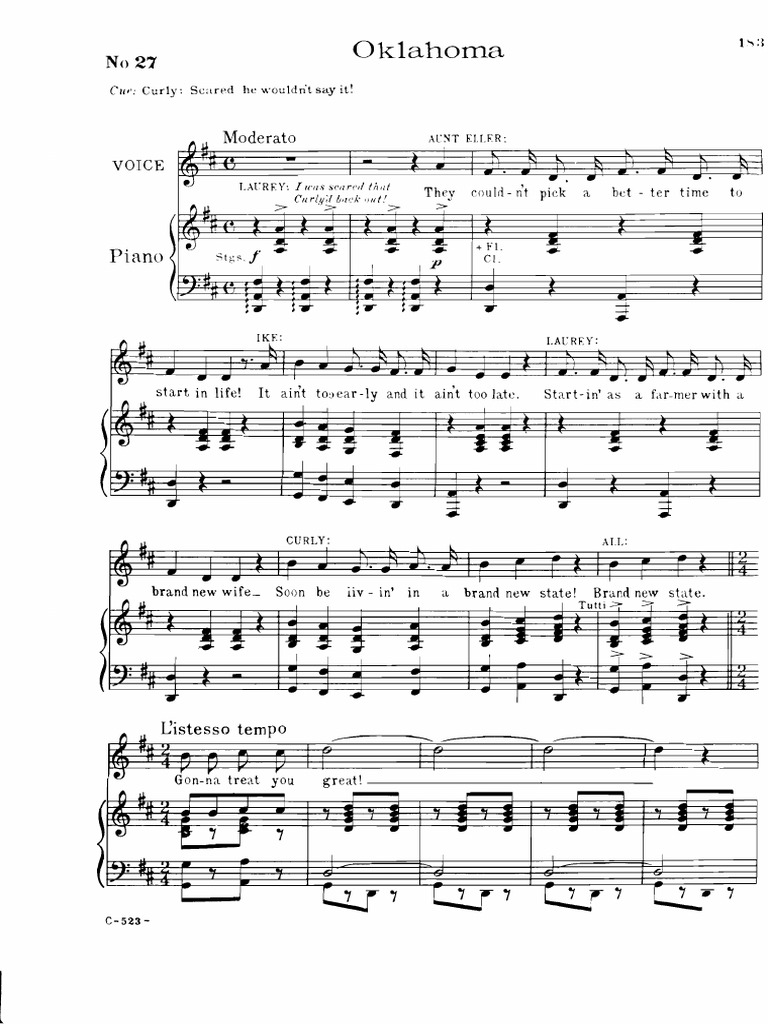 Oklahoma (Song) | PDF