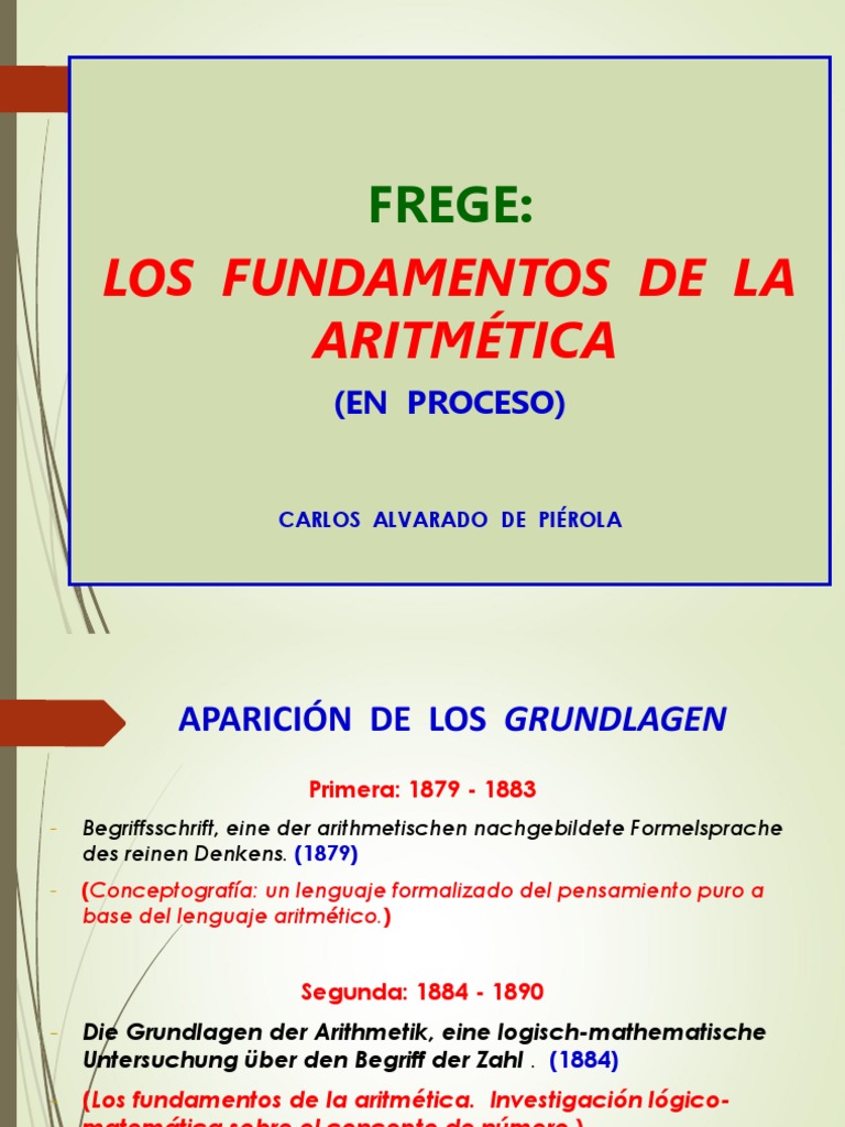 FREGE - Los Fundamentos de La Aritmética | PDF | Gottlob Frege | Número ...