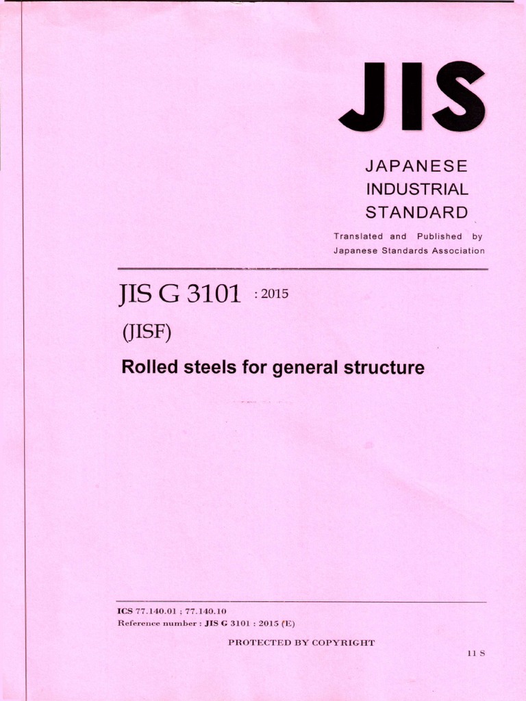 JIS G 3101.pdf | Extrusion | Structural Steel
