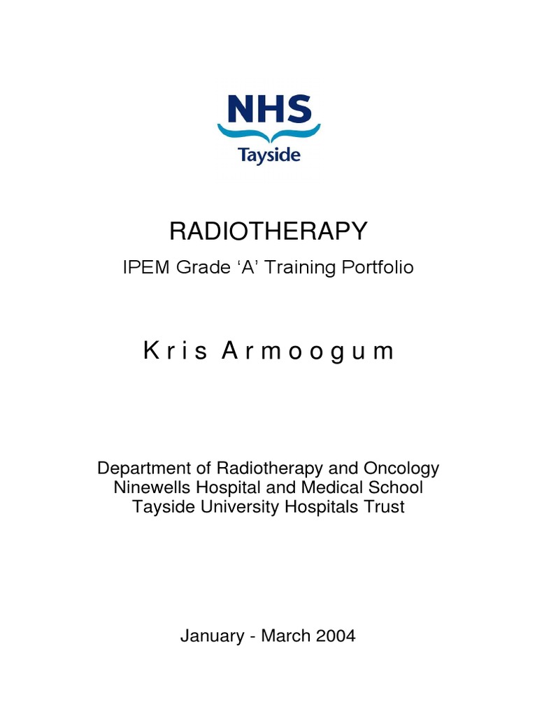 Quality Assurance Procedures for Radiotherapy Equipment: A ...