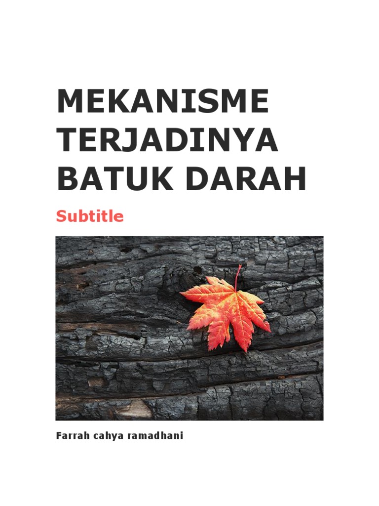 Mekanisme Terjadinya Batuk Darah: Subtitle | PDF