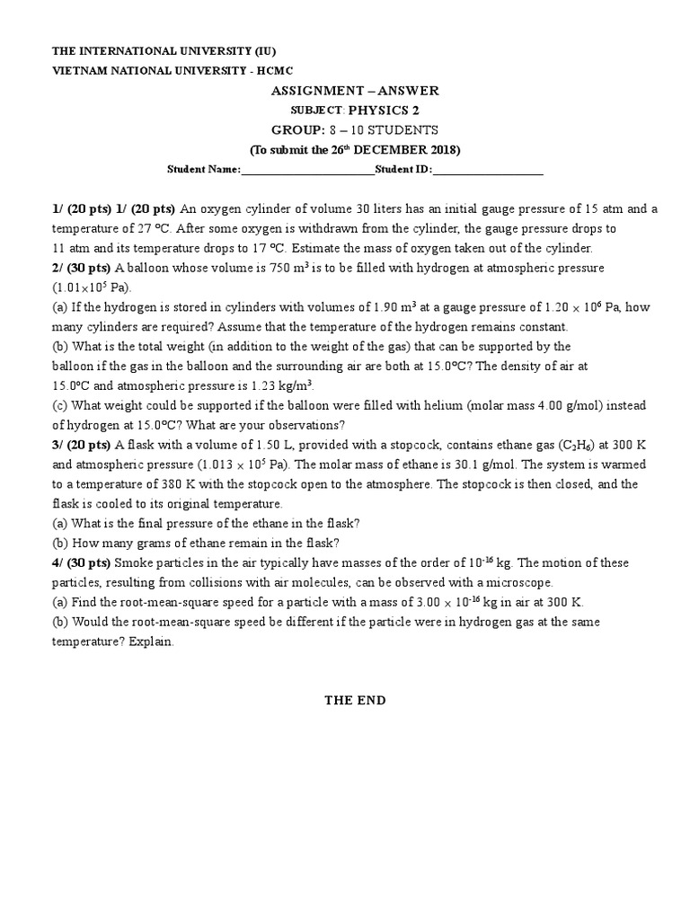 (To Submit The 26 DECEMBER 2018) : The International University (Iu ...