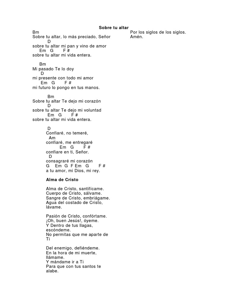 Sobre Tu Altar | PDF