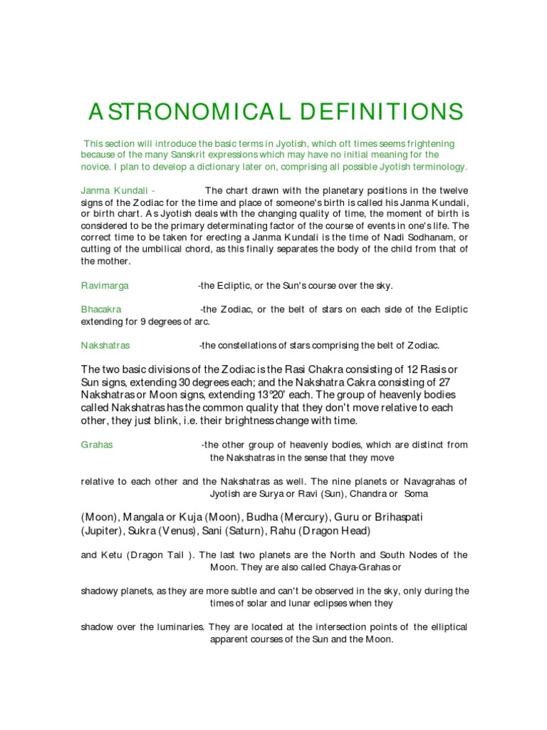 Astronomical Definitions | PDF | Business