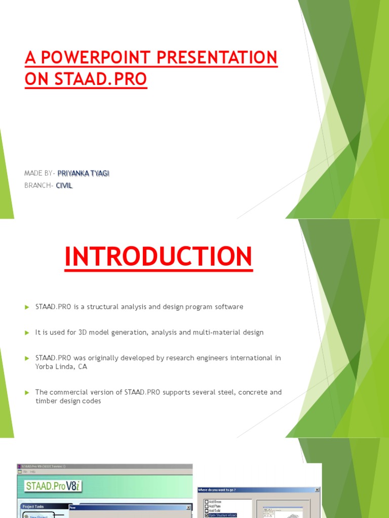 STAAD.PRO Overview for Civil Engineers | PDF | Finite Element Method ...