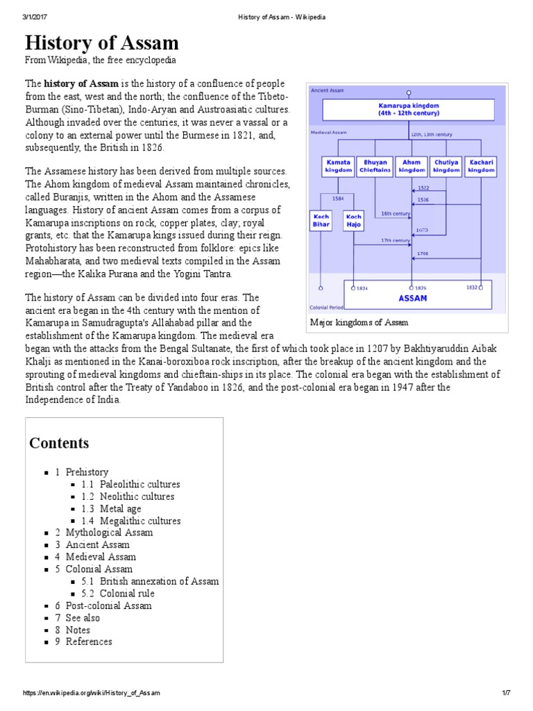 History of Assam Overview | PDF | South Asia