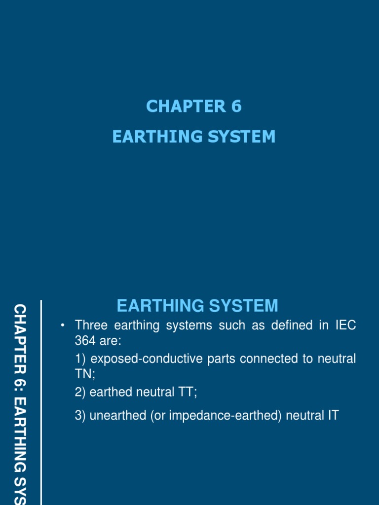 Chapter 6 Earthing System | PDF | Components | Equipment