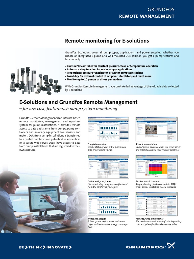 Remote Monitoring For E-Solutions | PDF | Pump | Modem