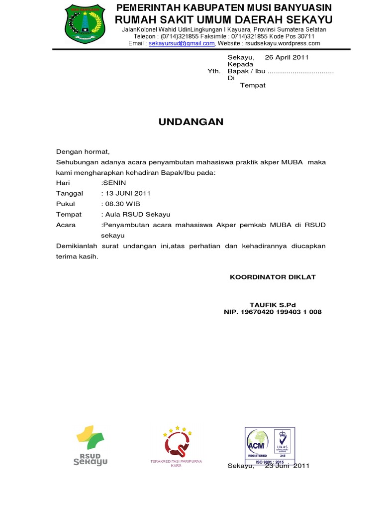 Undangan Seminar Praktek | PDF