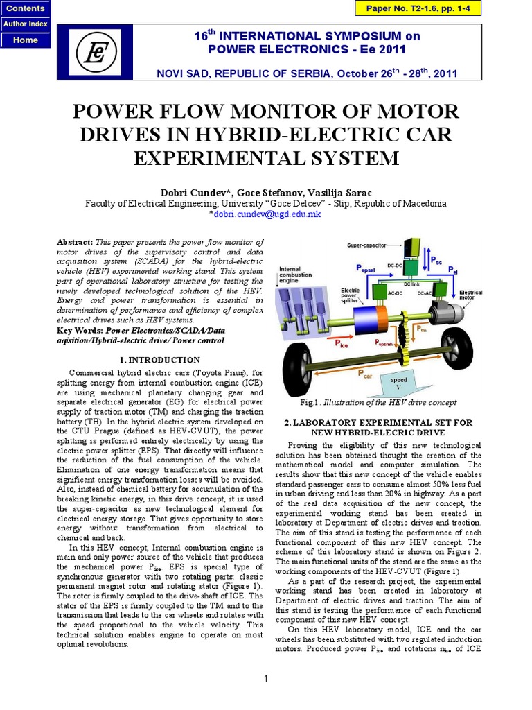 Power Flow Monitor of Motor | PDF | Hybrid Electric Vehicle | Scada