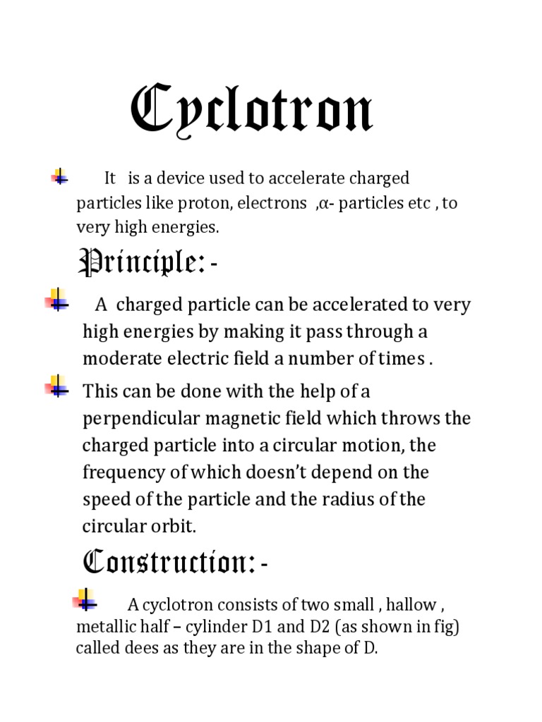 Cyclotron | PDF | Science & Mathematics