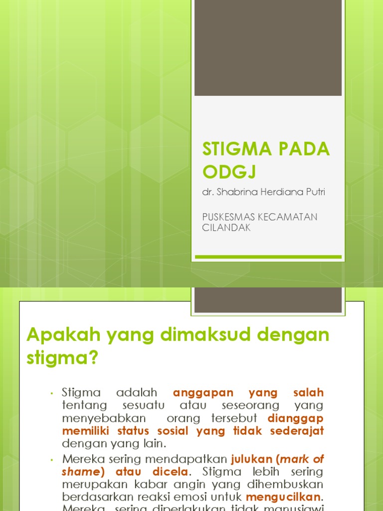Mengatasi Stigma pada ODGJ | PDF | Gaya Hidup