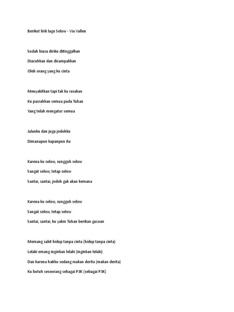 Lagu Selow | PDF | Agama & Spiritualitas | Puisi