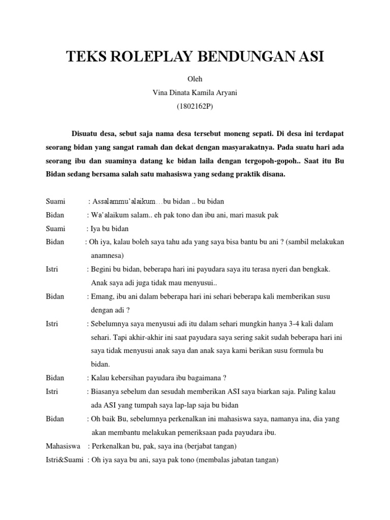 Teks Roleplay Bendungan Asi | PDF