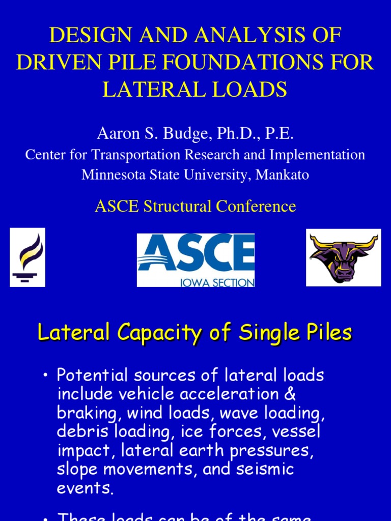 Design and Analysis Lateral Load | PDF | Deep Foundation | Bending