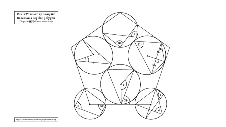 Circle Theorems Pile-Up #6 Based On A Regular Polygon: Diagram NOT ...