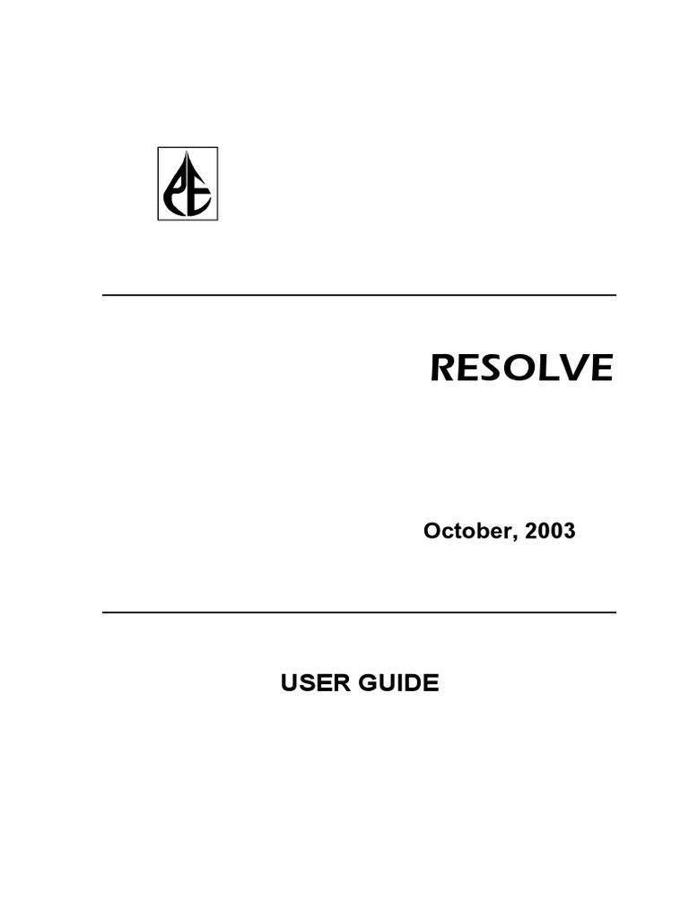 Resolve Complete 2003 PDF | PDF | Icon (Computing) | Device Driver