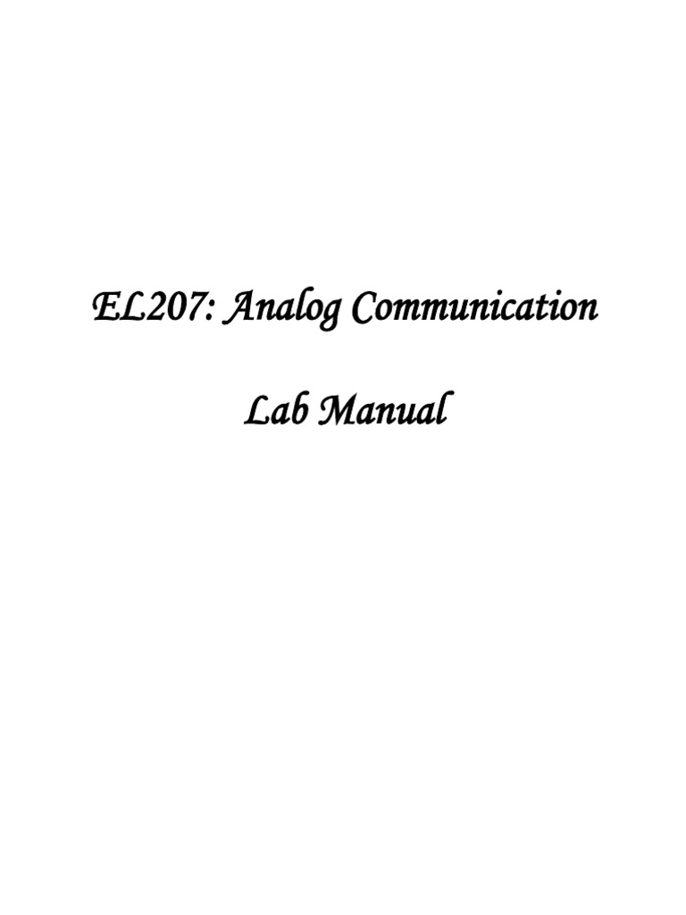 Lab Manual Pdf Frequency Modulation Detector Radio