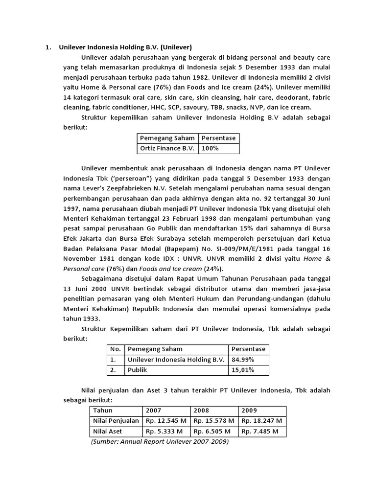 Abs - PT Unilever | PDF