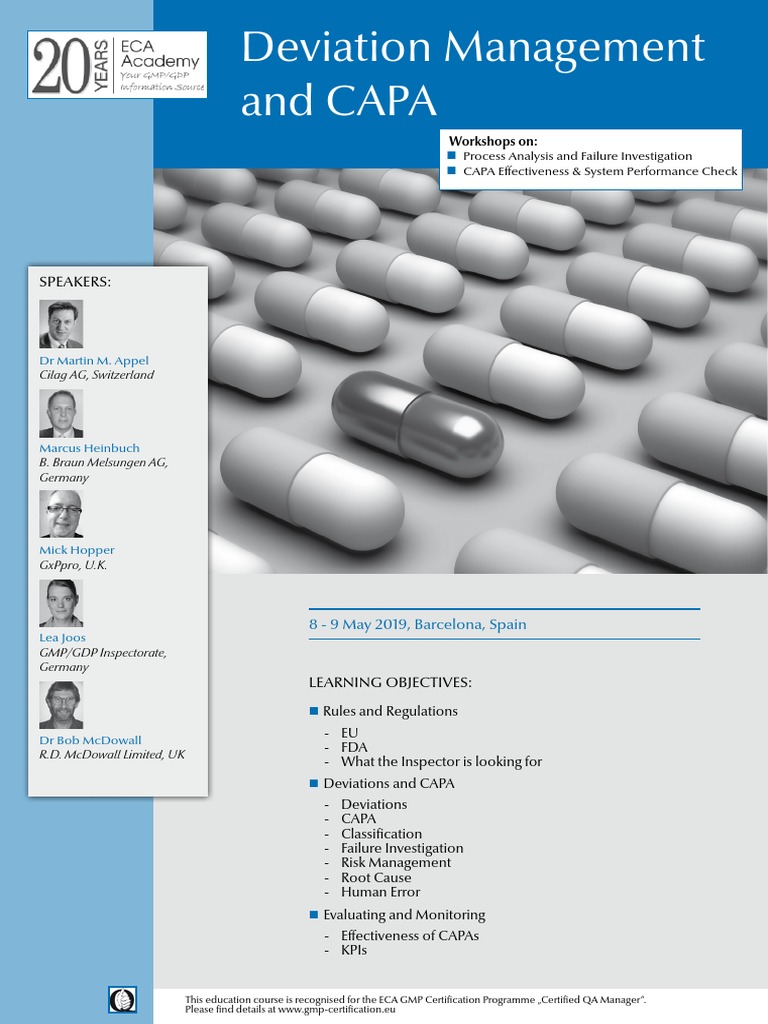 ECA Deviation Management CAPA | PDF | Risk Management | Receipt