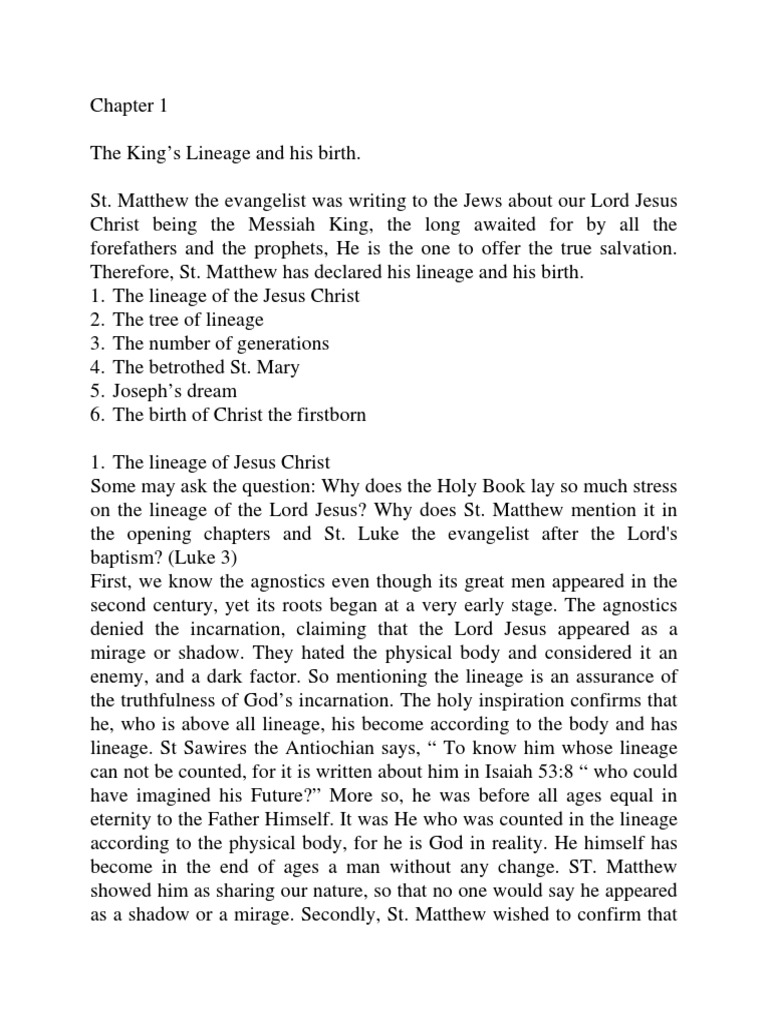 047 - Matthew - Fr. Tadros Yacoub Malaty | PDF | Saint Joseph | Jesus