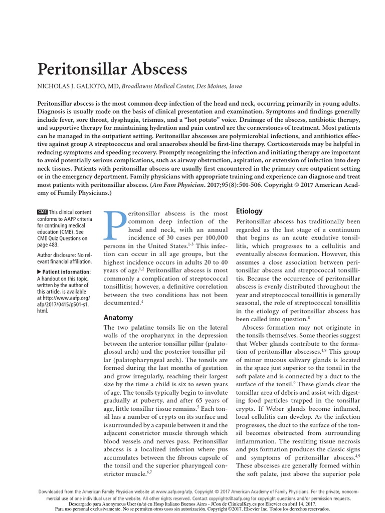 Abceso Periamigdalino AFP 2017 | PDF | Methicillin Resistant ...