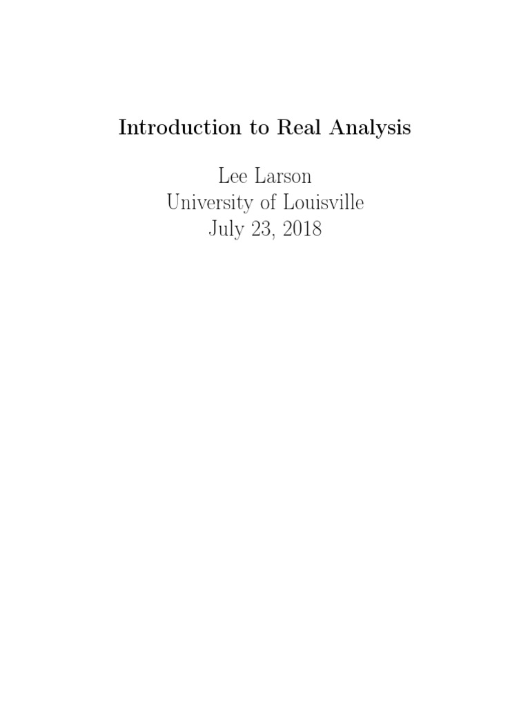 Intro Real Anal Pdf Function Mathematics Continuous Function