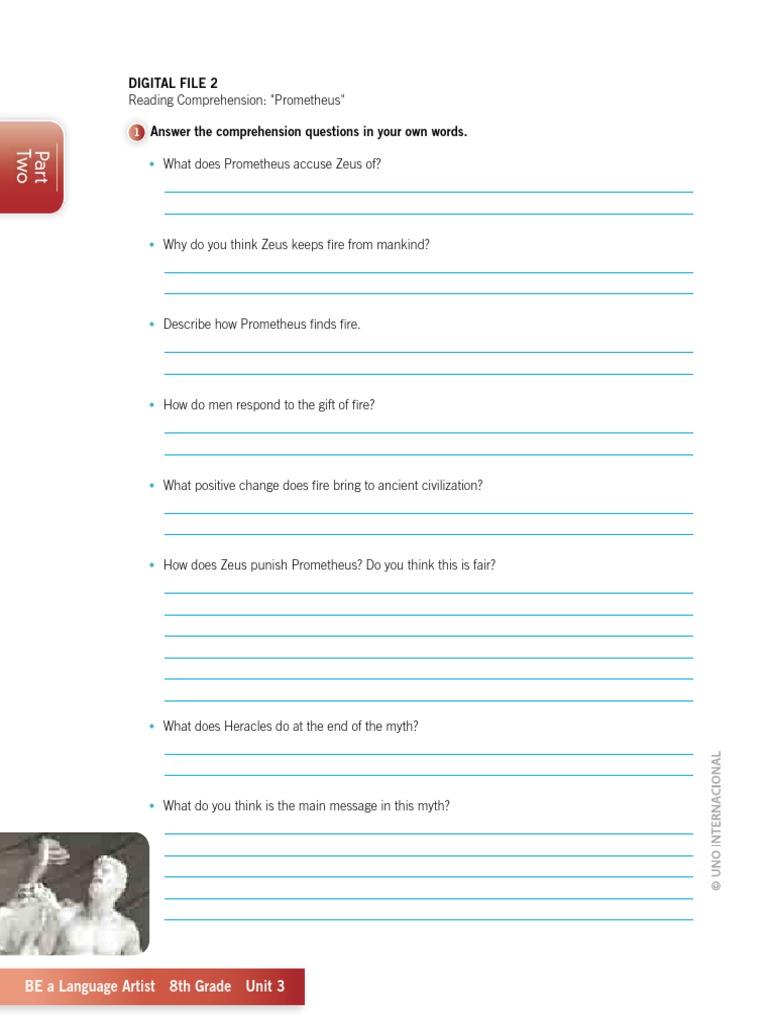Digital File 2: BE A Language Artist 8th Grade Unit 3 | PDF