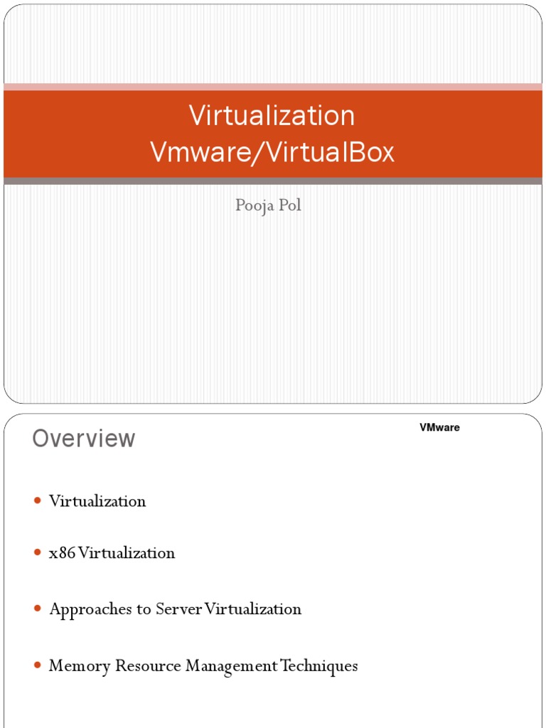 Virtulization Pooja Information | PDF | Virtual Machine | V Mware