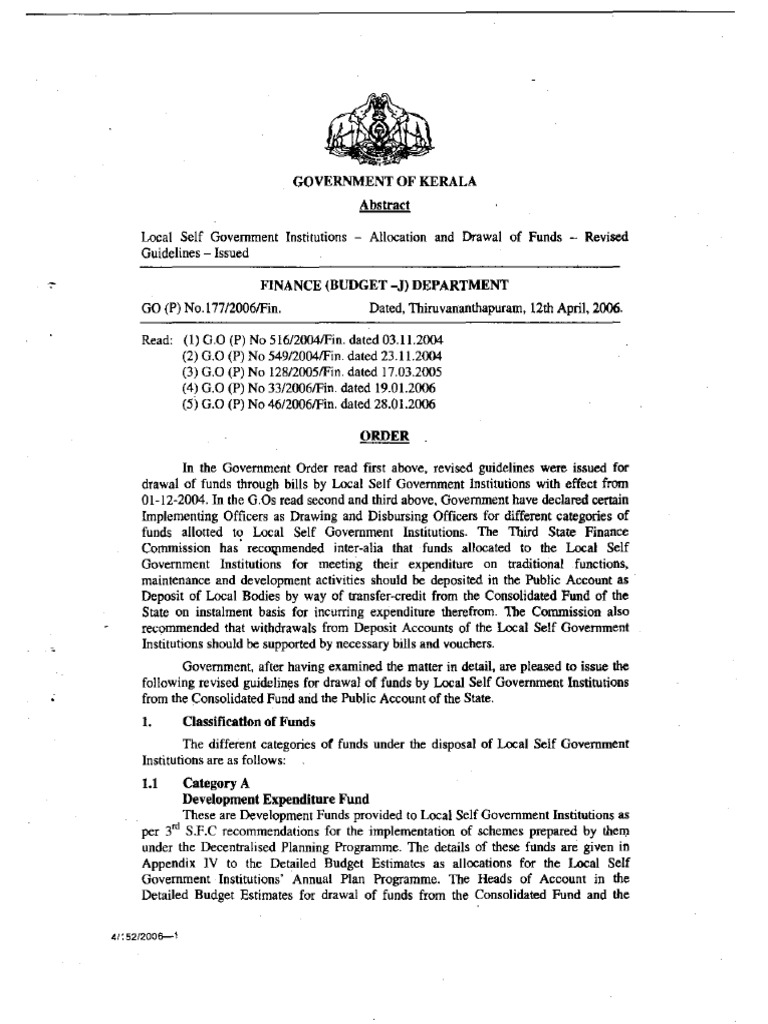 LSGD Drawal of Funds | PDF