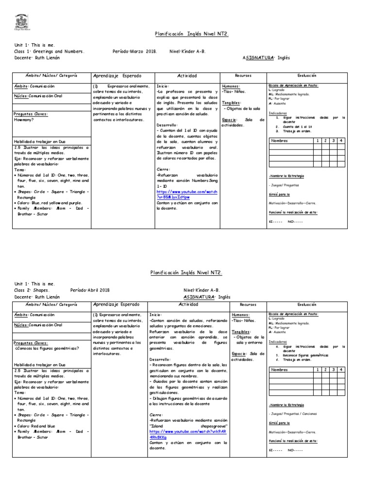 Planificación Kinder | PDF | Educación de la primera infancia | Maestros