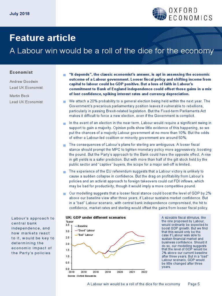 2018 Economic Outlook Pdf Fiscal Policy Inflation