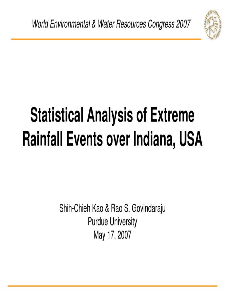 Extreme Rainfall Analysis in Indiana | PDF | Chi Squared Distribution ...