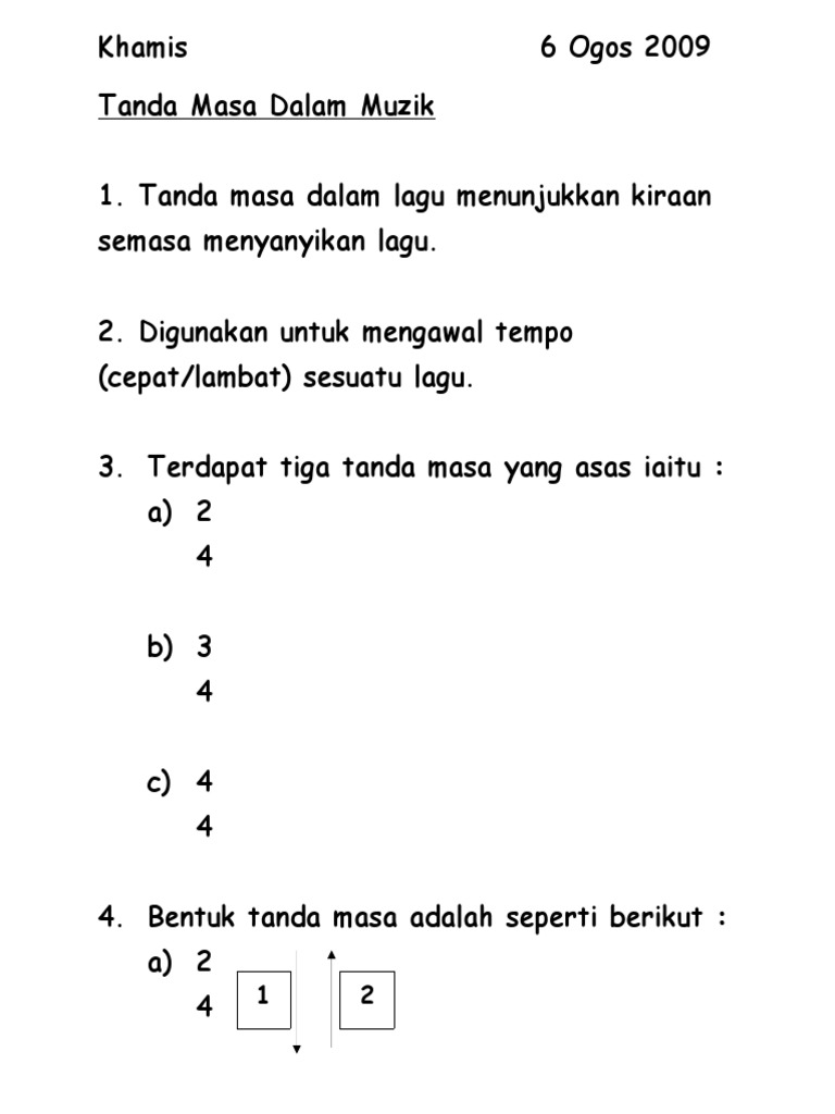Tanda Masa Dalam Muzik | PDF