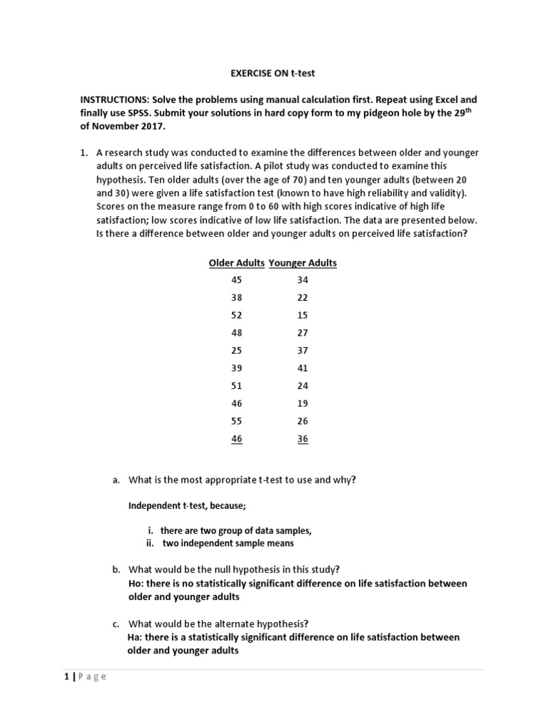 4 Practice On T Test | PDF | Student's T Test | Type I And Type Ii Errors