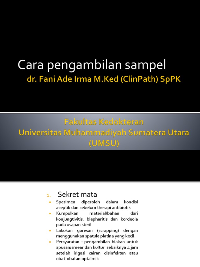 Cara Pengambilan Sample | PDF