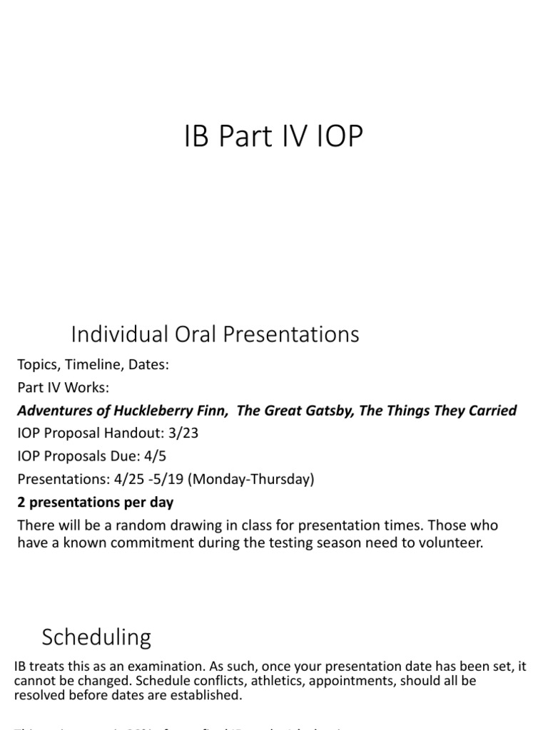 IB Part IV IOP | PDF | Multimedia | Test (Assessment)