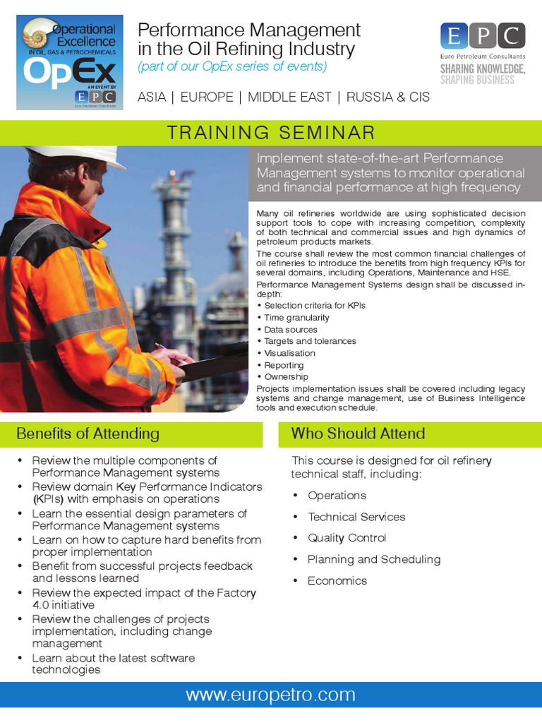 Performance Management in Refineries | PDF | Oil Refinery | Petroleum
