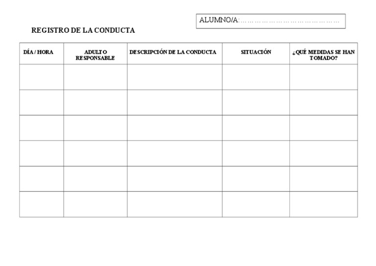 Registro de Conducta Escolar | PDF