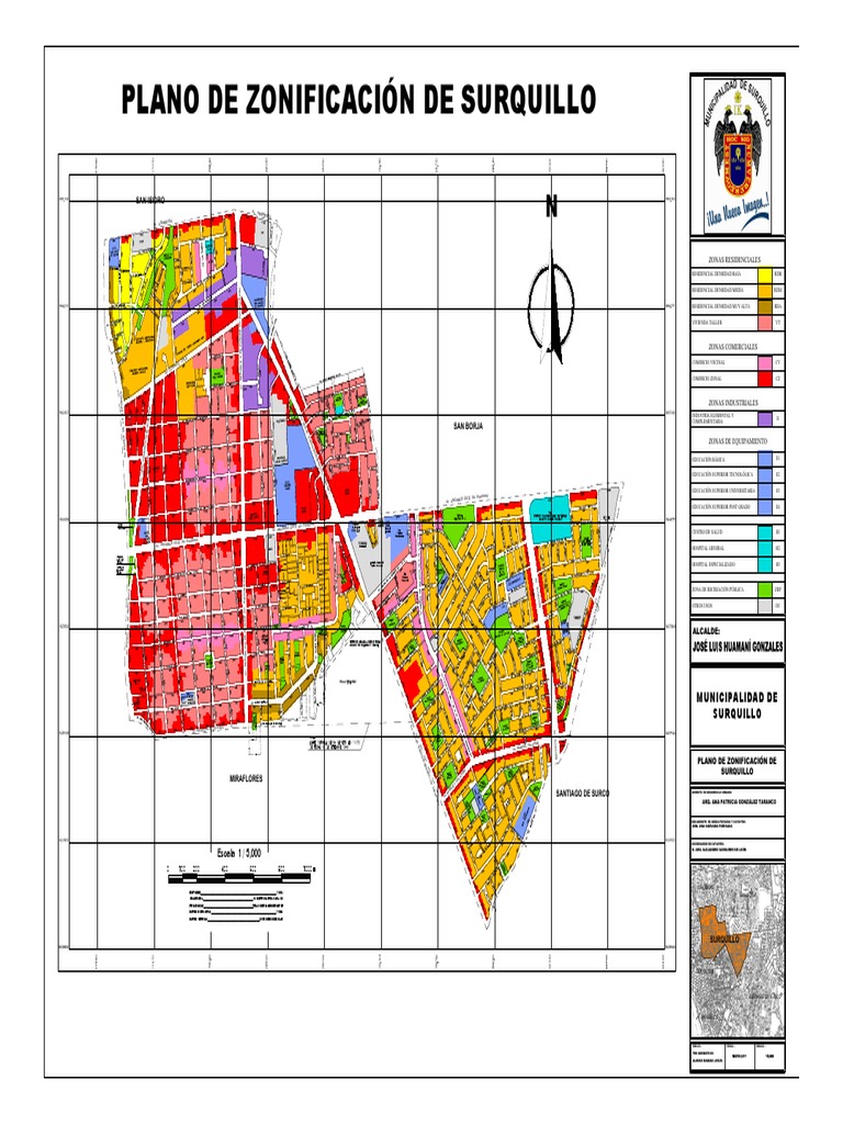 Plano de Zonificacion 2014 - Surquillo | PDF