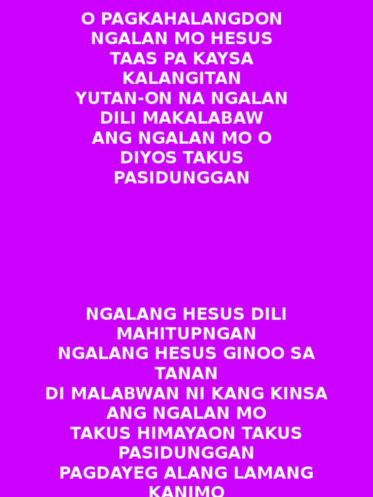 No Other Name (Bisaya) | PDF