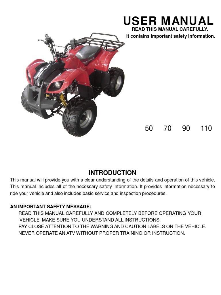 User Manual: Read This Manual Carefully. It Contains Important Safety ...