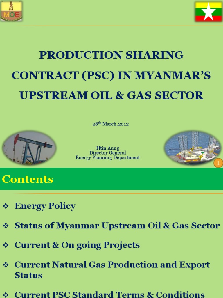 Myanmar PSC in Oil & Gas Sector | PDF | Energy Policy Of The United ...