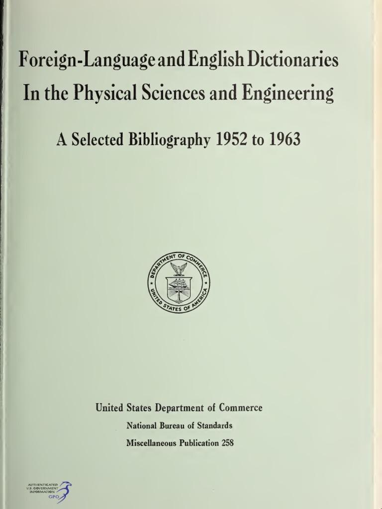 Foreign-Language Dictionaries in Science | PDF | Bibliography ...