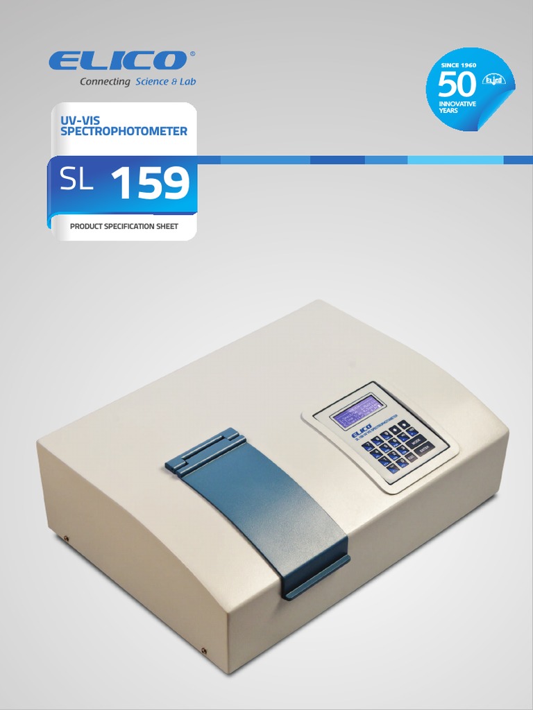 Elico | PDF | Spectrophotometry | Ultraviolet–Visible Spectroscopy