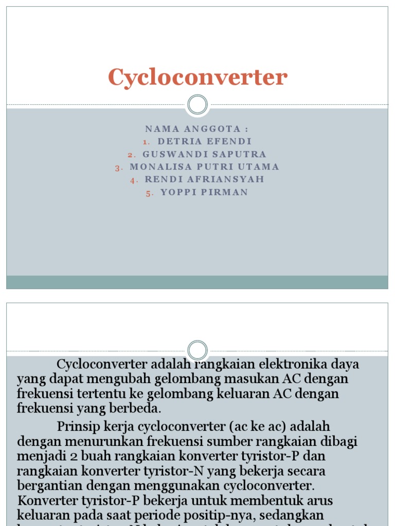 Cyclo Converter | PDF