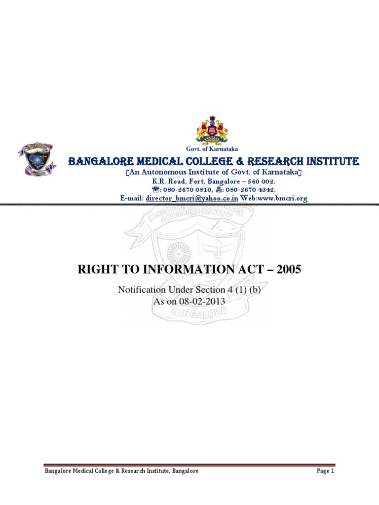 Bmcri Rti 4 (I) (A) & (B) | PDF | Pharmacy | Hospital