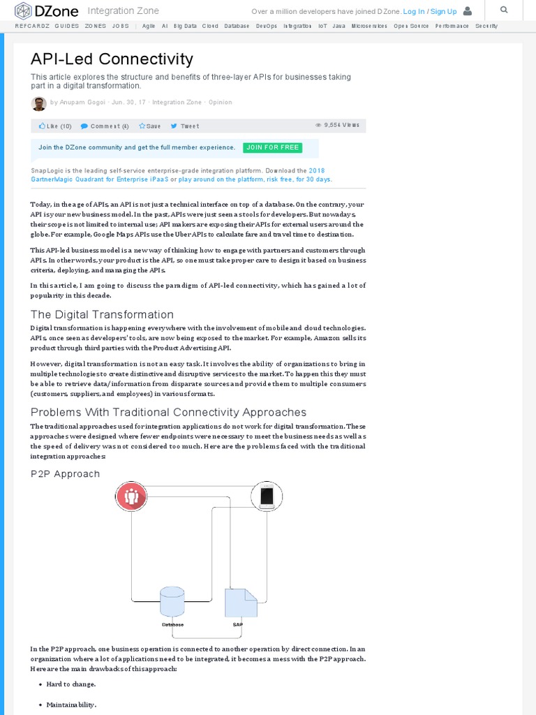 API-led Connectivity - Dzone Integration | PDF | Application Programming Interface | Information ...