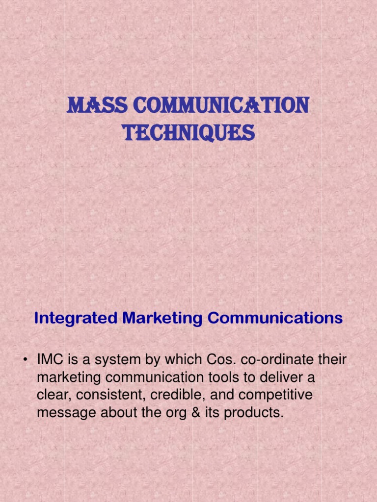 Mass Communication | PDF