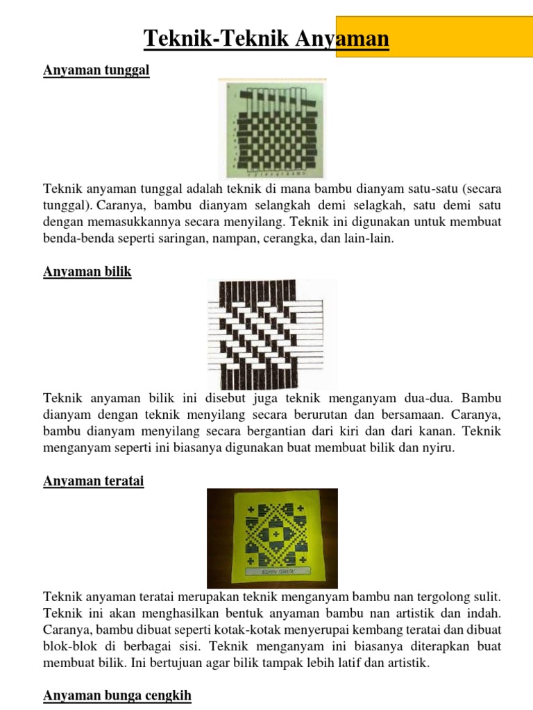 Teknik Anyaman | PDF